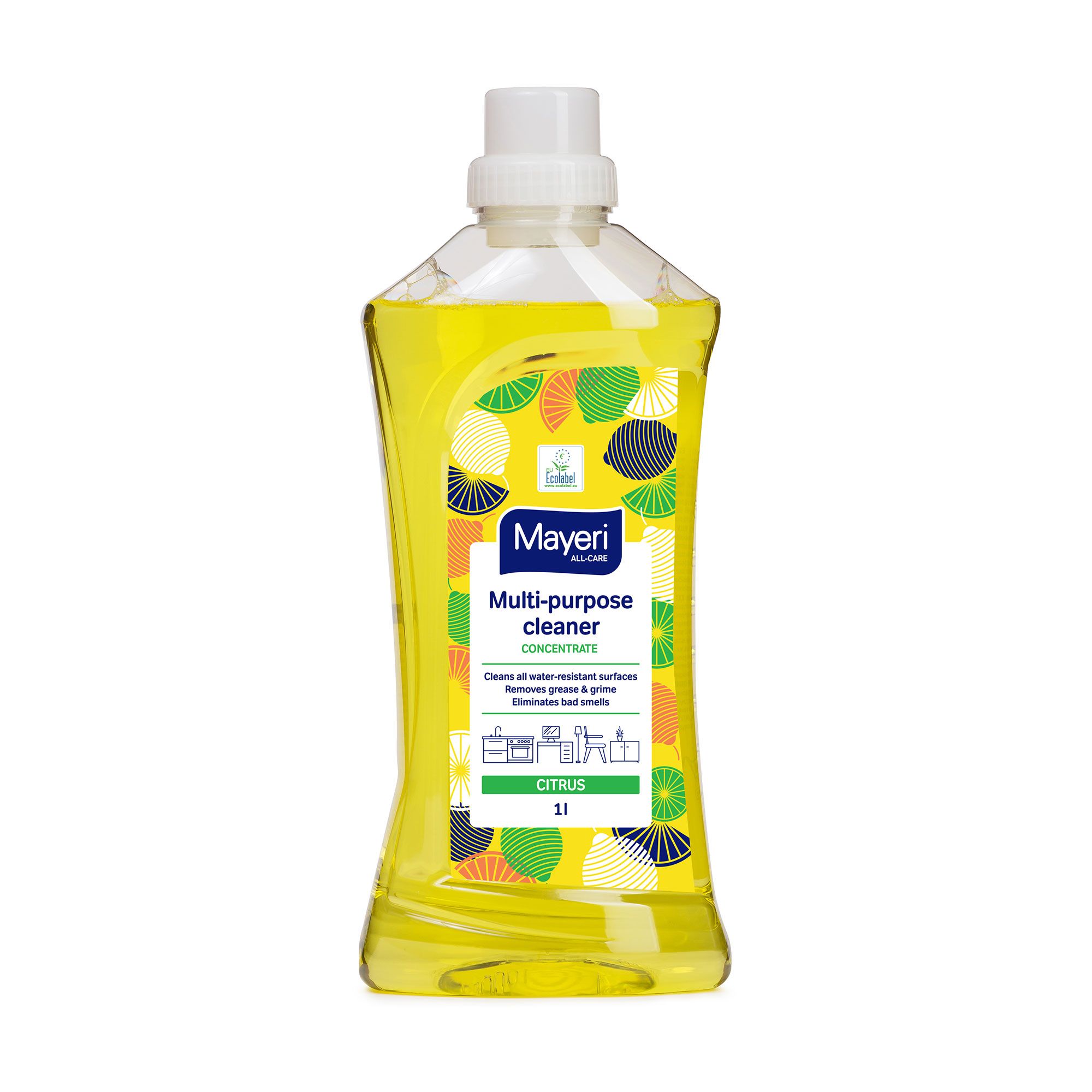 Средство для очистки всех водостойких поверхностей Mayeri Multi-Purpose Cleaner Лимон, 1 л ...