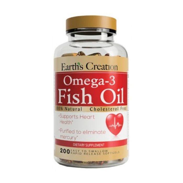 Пищевая добавка жирные кислоты в капсулах Earth's Creation Omega 3 ...