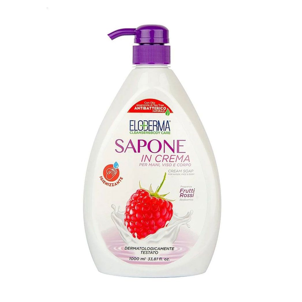 Антибактеріальне рідке крем-мило для рук Eloderma Liquid Soap Червоні ...