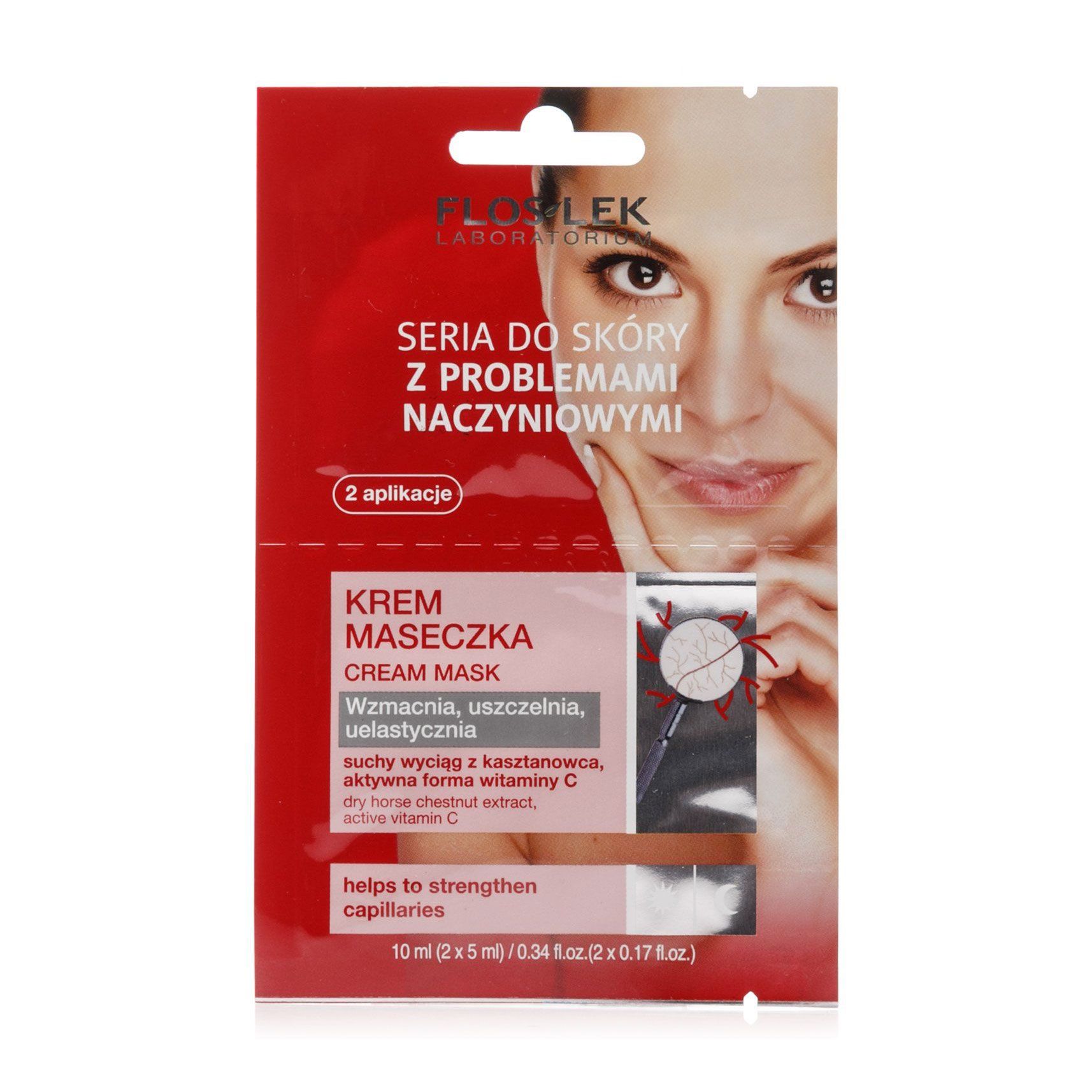 Крем-маска для лица Floslek Dilated Capillaries Cream Mask с экстрактом ...