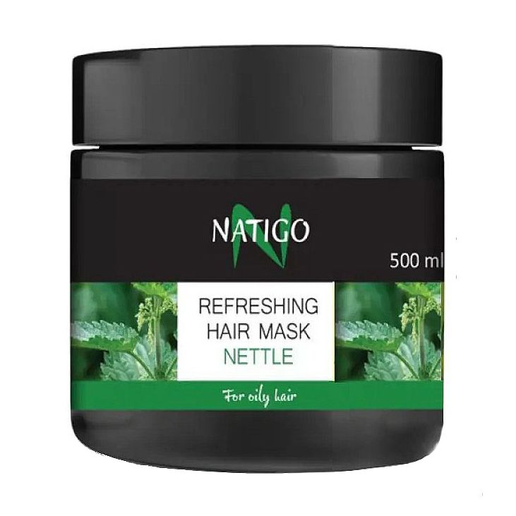 Освежающая маска Natigo для жирных волос, с крапивой, 500 мл - купить ...