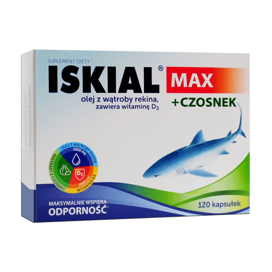 Харчова добавка в капсулах Naturell Iskial Max Garlic Shark Liver Oil ...