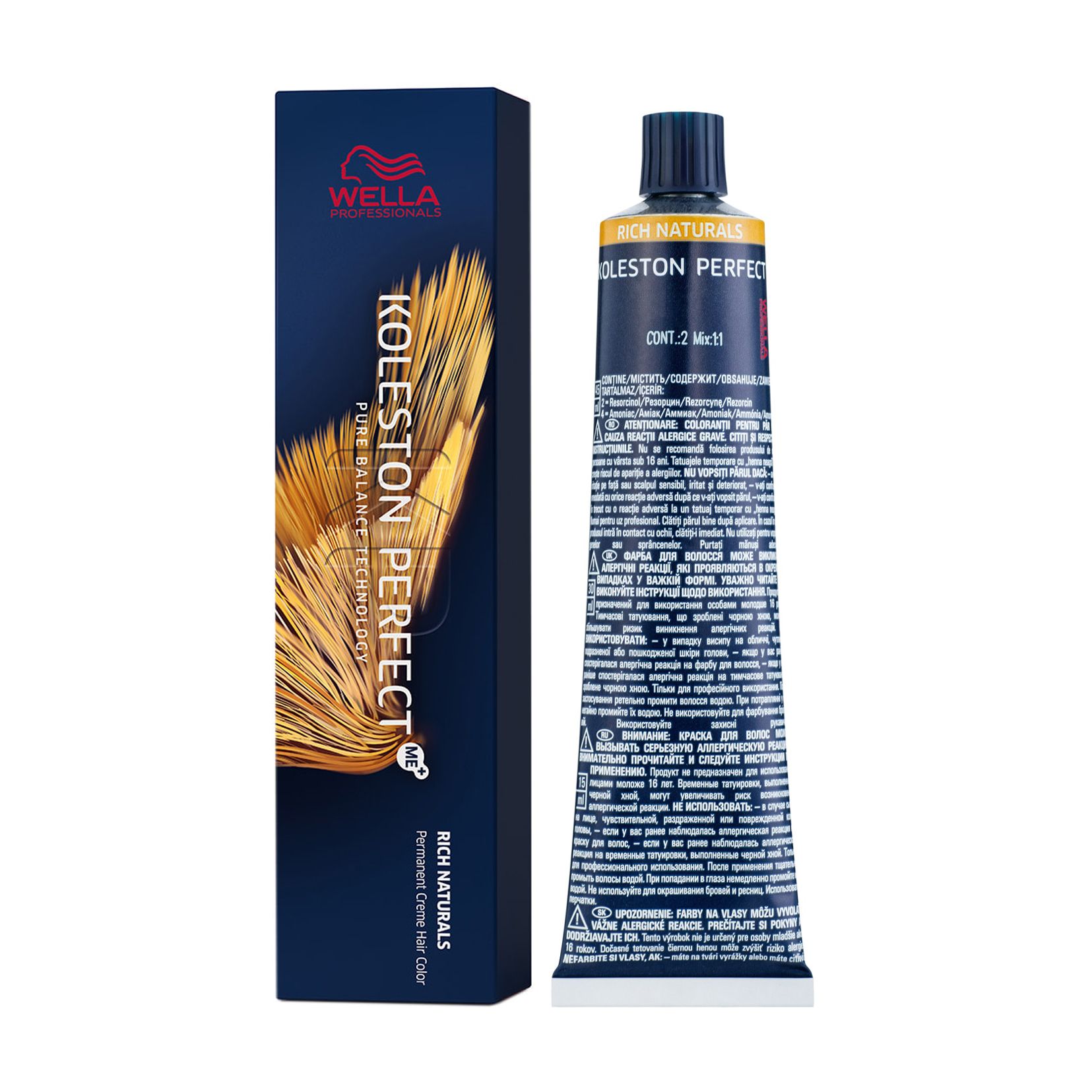 Уцінка! Стійка крем-фарба для волосся Wella Professionals Koleston Perfect Rich Naturals, тепла ...