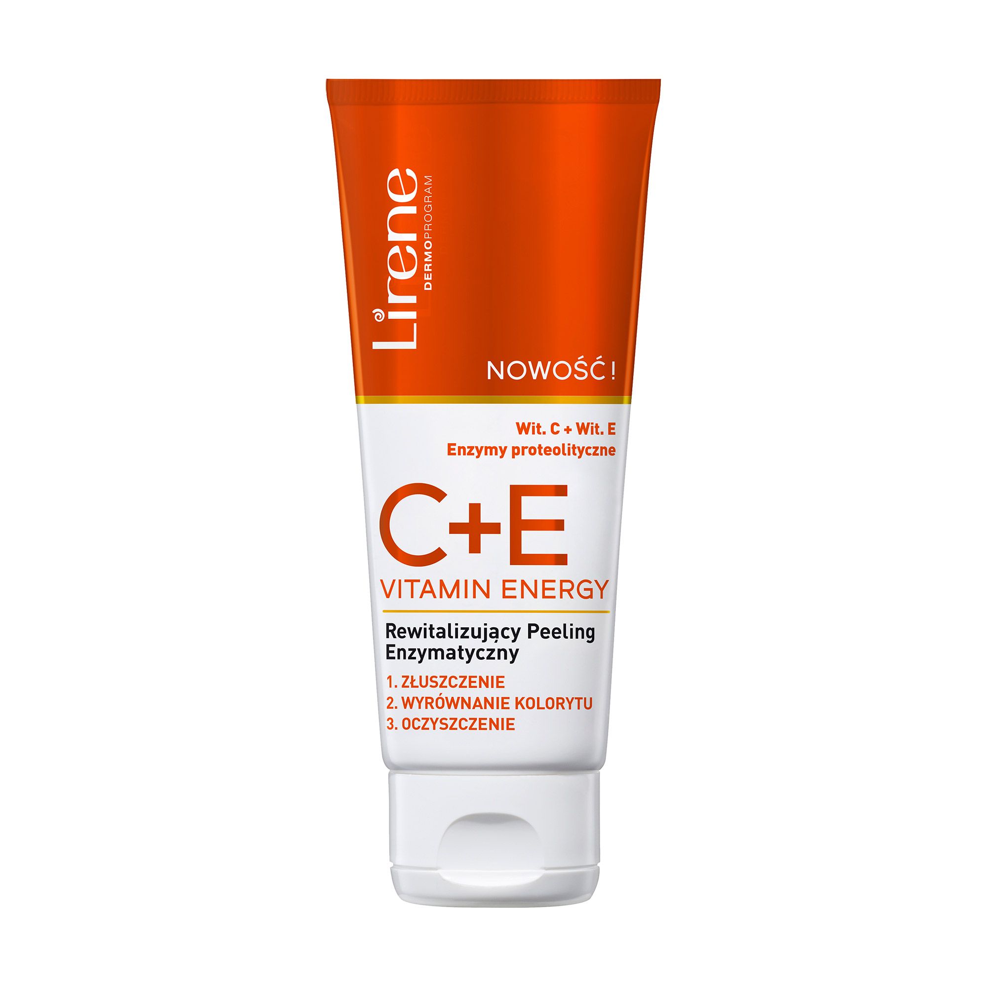 Восстанавливающий энзимный пилинг для лица Lirene C+E Vitamin Energy ...