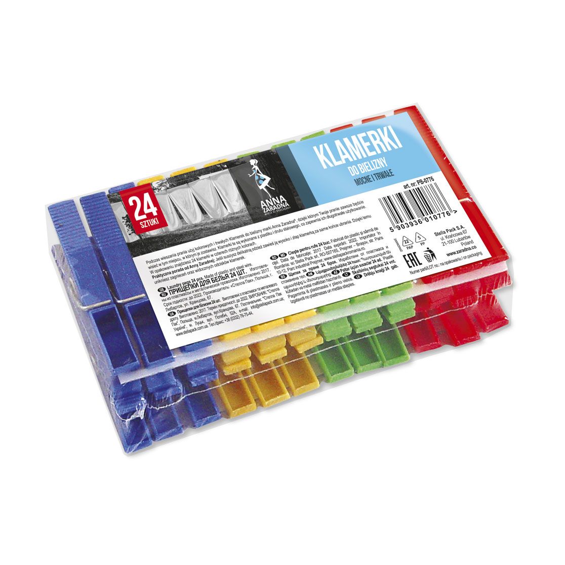 Прищіпки для білизни Anna Zaradna 24 шт купити на Eva Ua