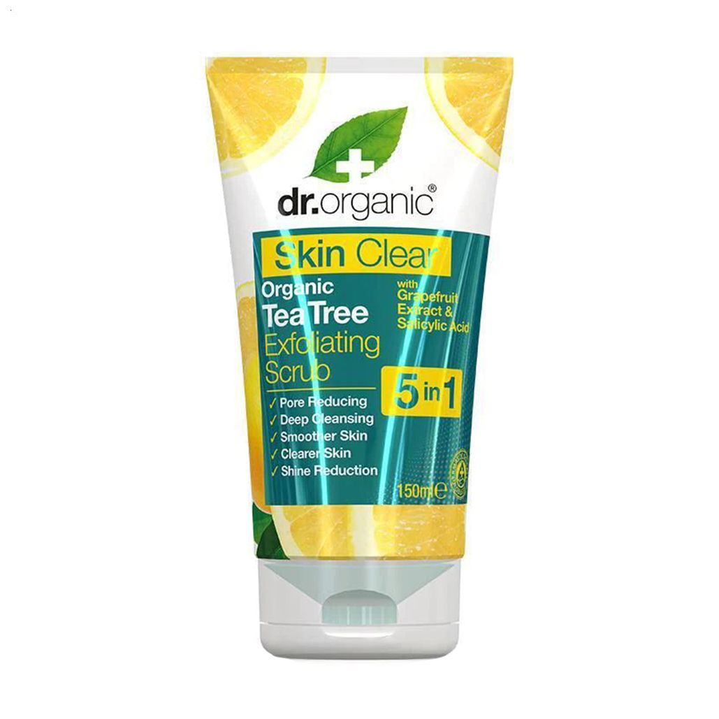 Відлущувальний скраб для обличчя Dr. Organic Tea Tree Exfoliating Scrub ...