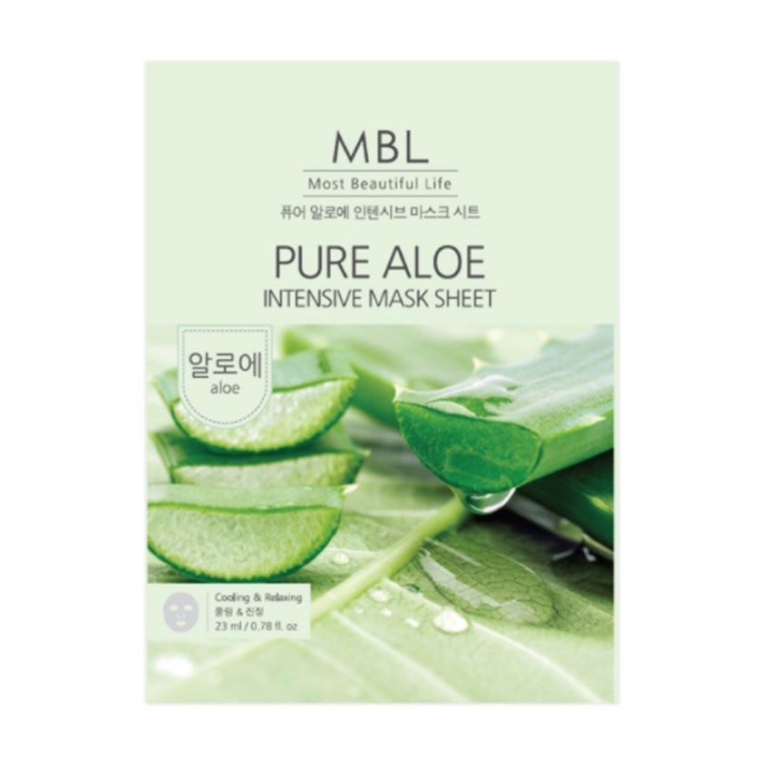 Тканинна маска для обличчя MBL Pure Aloe Intensive Mask Sheet з алое ...