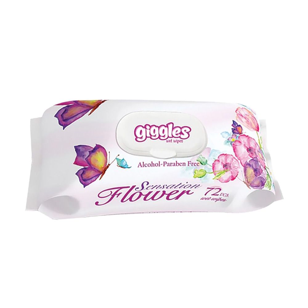 Вологі серветки Giggles Sensation Flower з клапаном, 72 шт - купити на ...