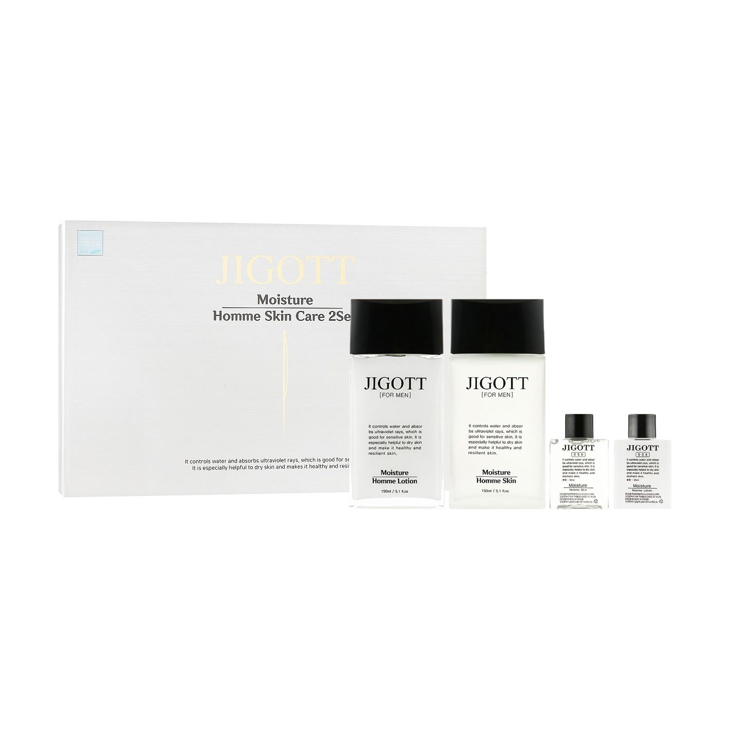 Набір для обличчя Jigott Moisture Homme Skin Care 2 Set (тонер, 150 мл ...