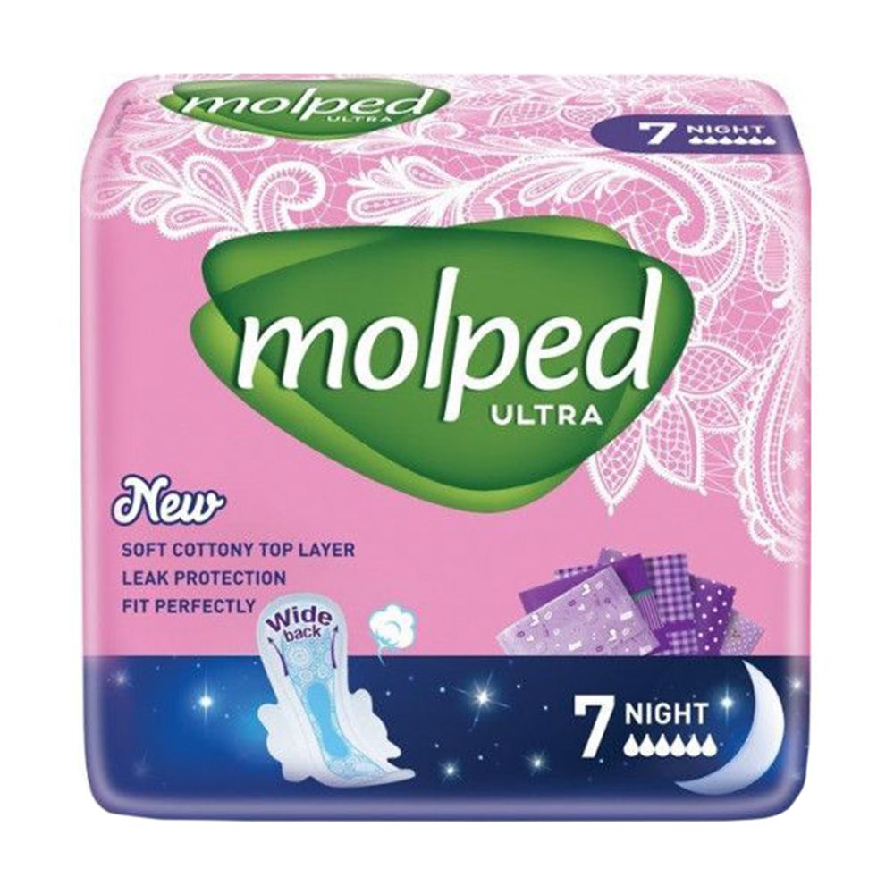 Гігієнічні прокладки Molped Ultra Night, 7 шт - купити на EVA.UA