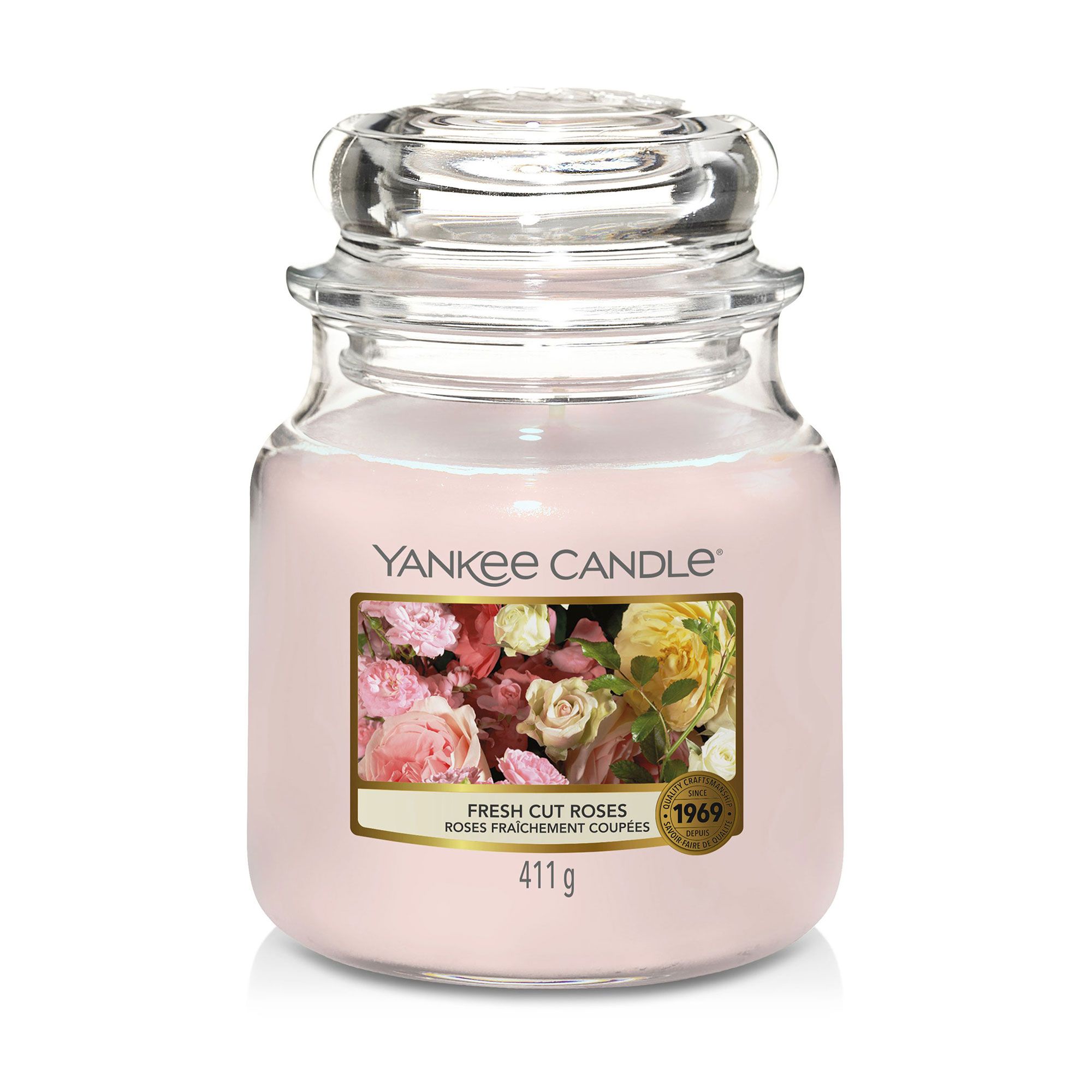 Ароматическая свеча в банке Yankee Candle Fresh Cut Roses, 411 г ...