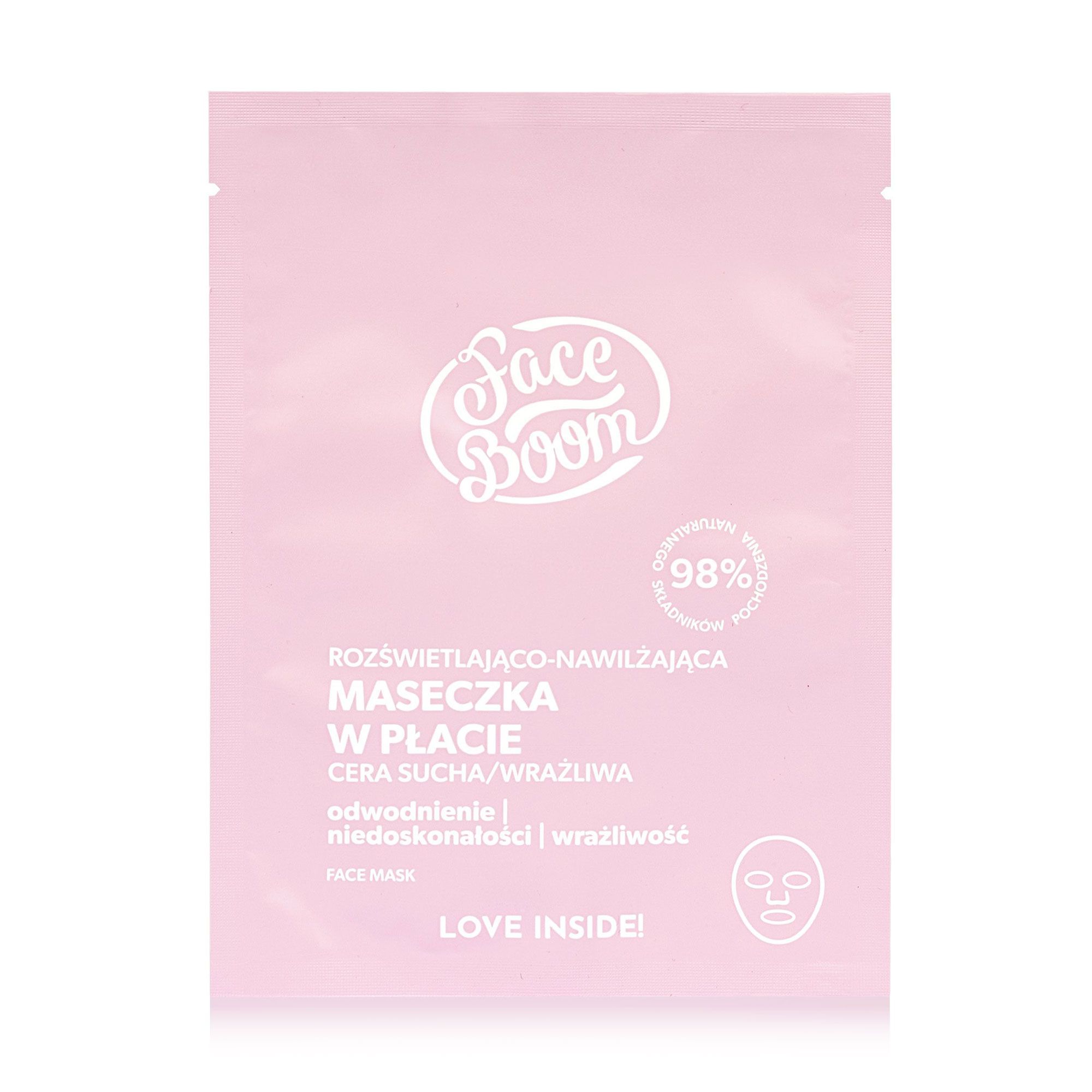 Тканинна маска для обличчя Face Boom Face Mask Освітлення та зволоження ...