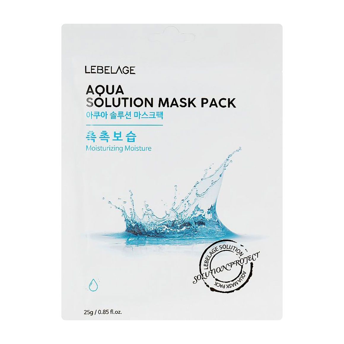 Тканевая маска для лица Lebelage Aqua Solution Mask Pack, 25 г - купить ...