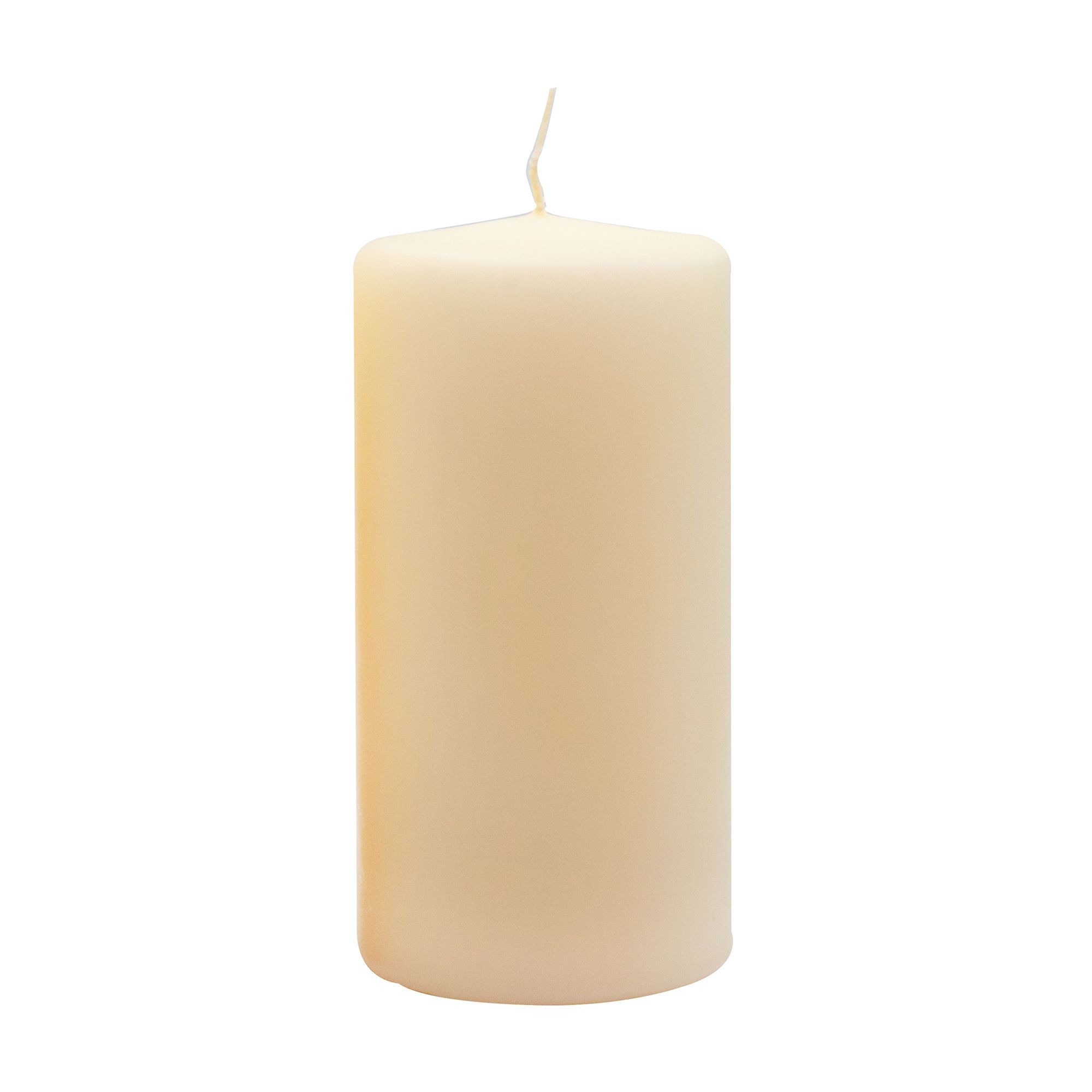 Циліндрична свічка Candlesense Decor Молочно-біла, діаметр 7 см, висота ...