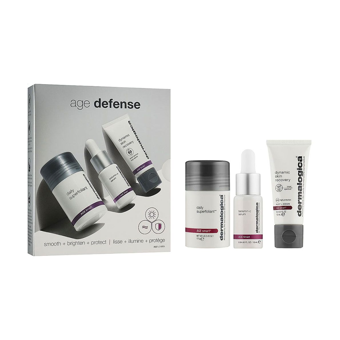 Набор для лица Dermalogica Age Defense Kit (суперфолиант, 13 г + крем ...