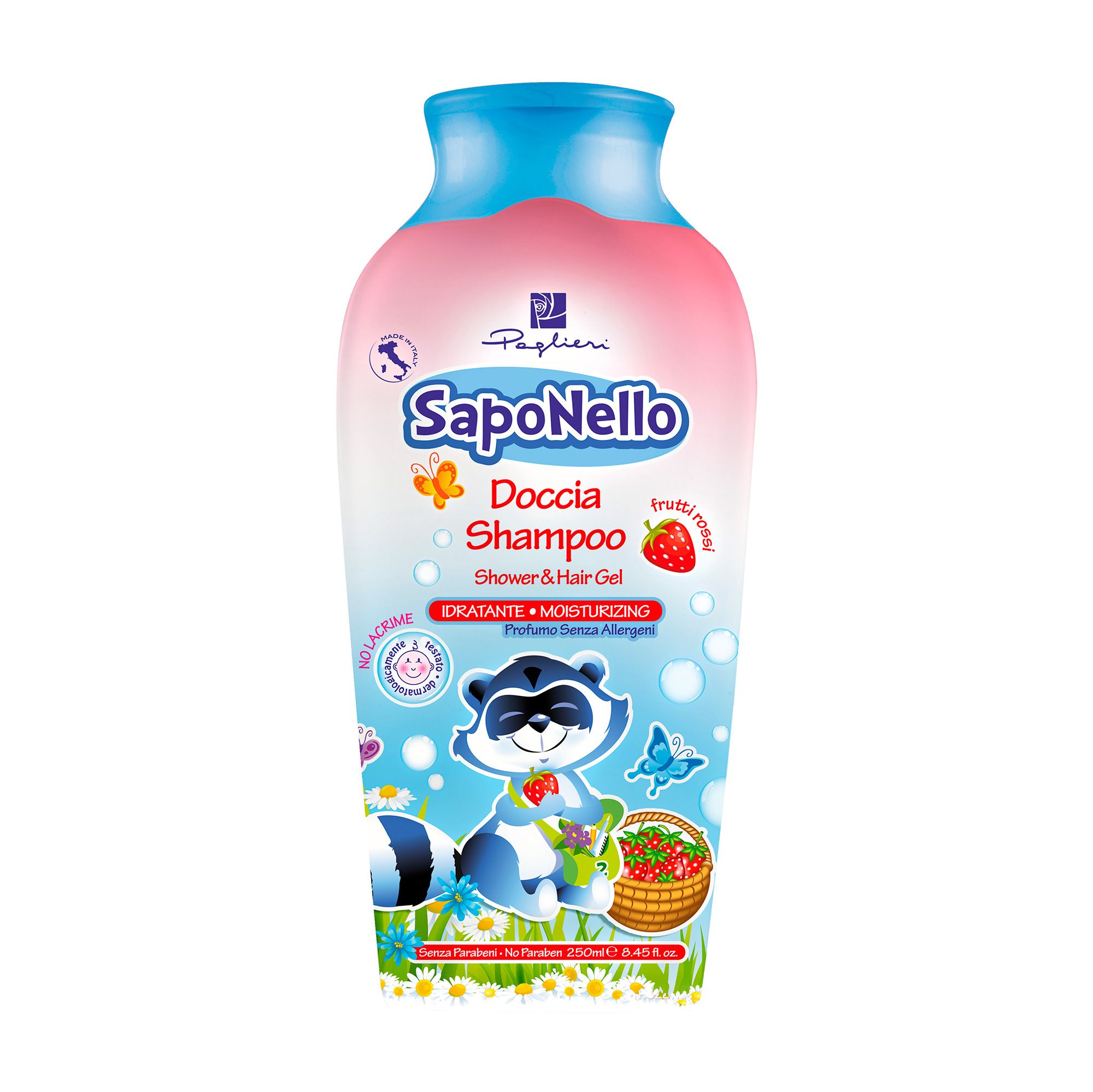Детский шампунь и гель для душа SapoNello Красные фрукты, 250 мл ...
