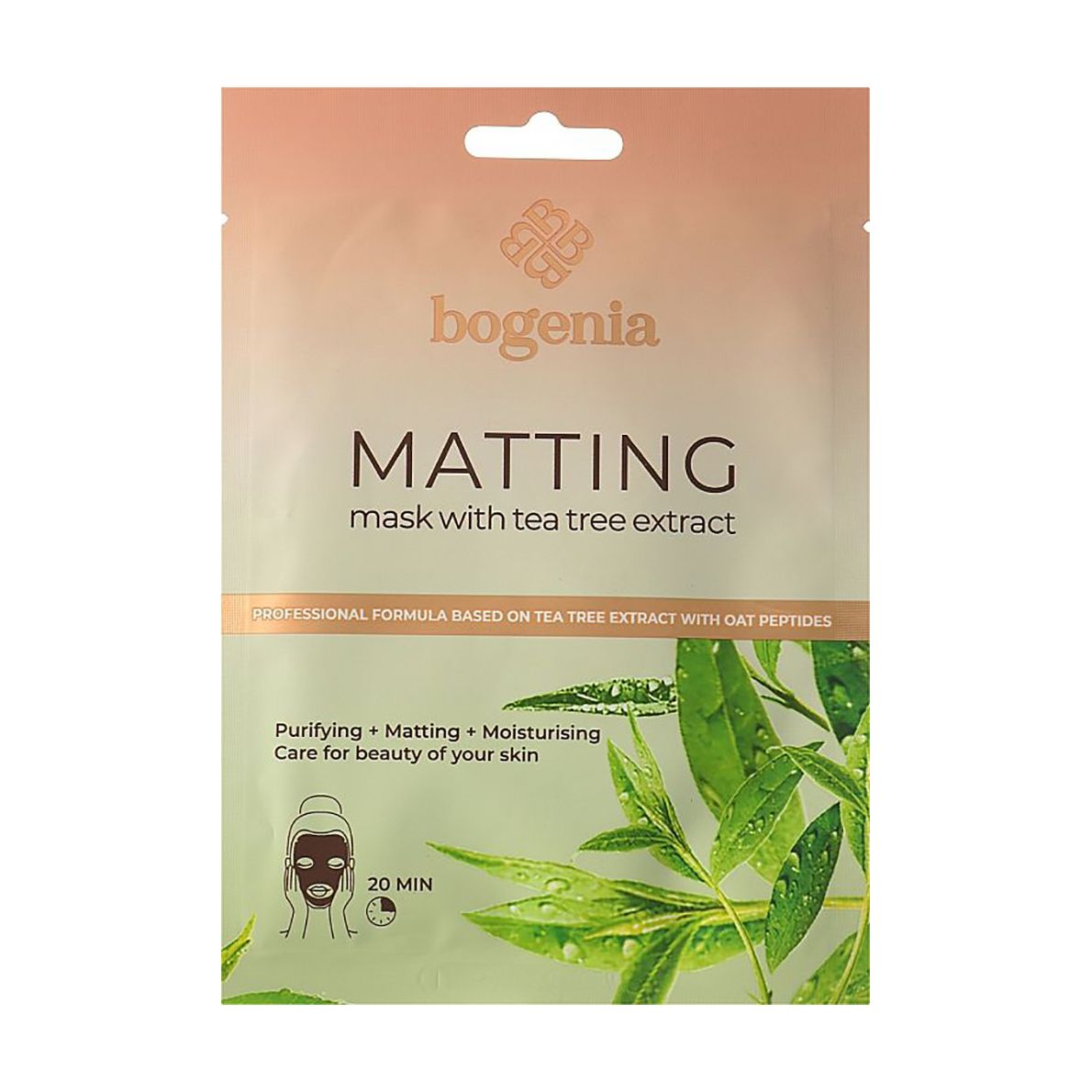 Матирующая тканевая маска для лица Bogenia Matting Mask с экстрактом ...