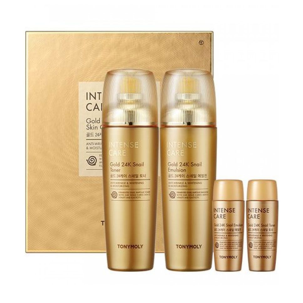 Набор для лица Tony Moly Intense Care Gold 24K Snail Skin Care Set, 4 ...