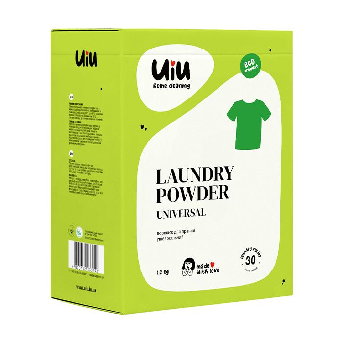 Бесфосфатный порошок для стирки UIU Laundry Powder Universal 30 стирок ...