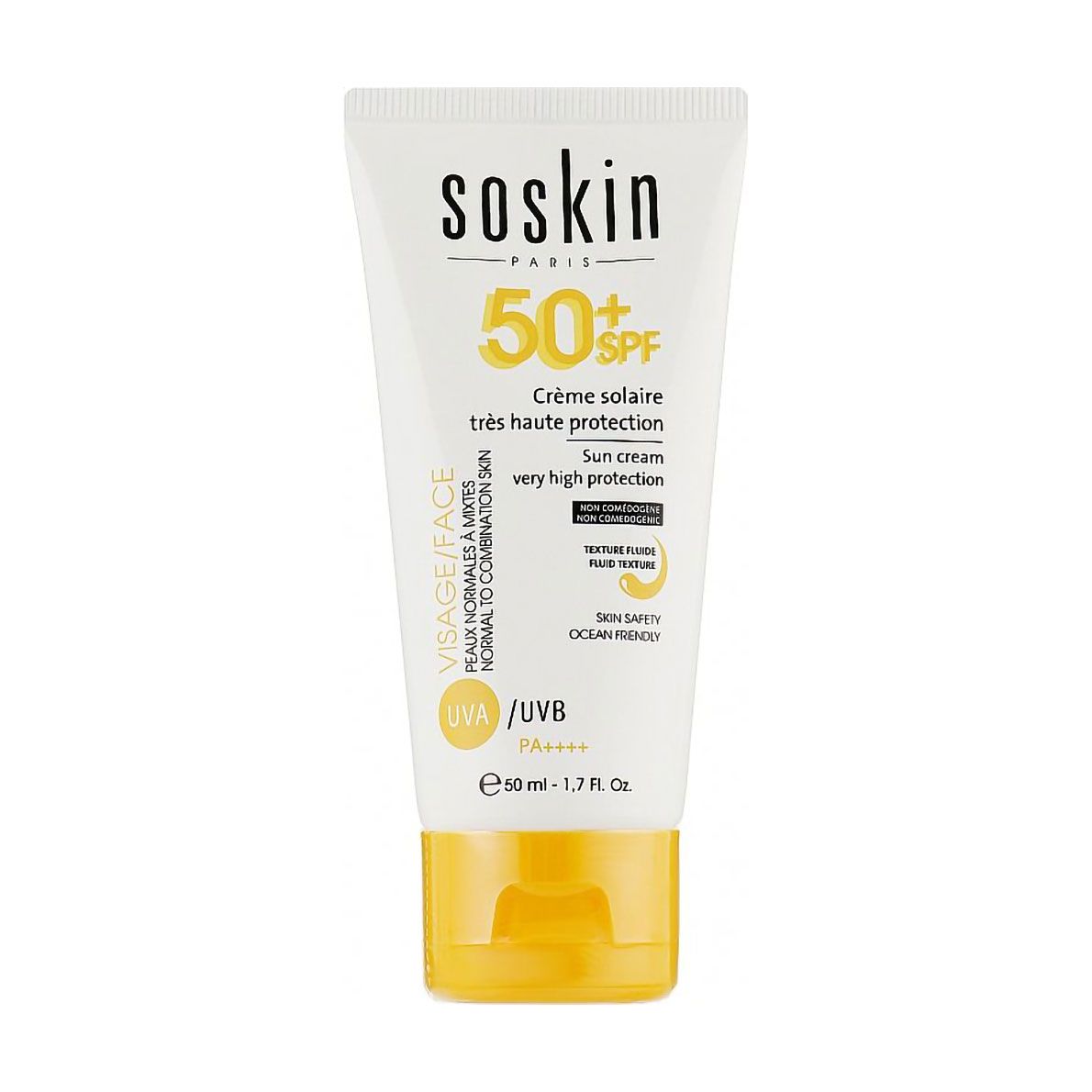 Сонцезахисний крем-флюїд для обличчя та тіла Soskin Sun Cream SPF 50 ...