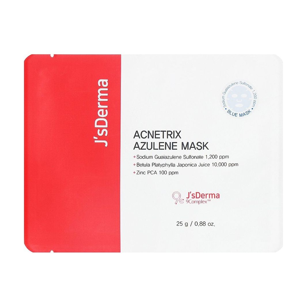 Успокаивающая тканевая маска для лица J'sDerma Acnetrix Azulene Mask з ...