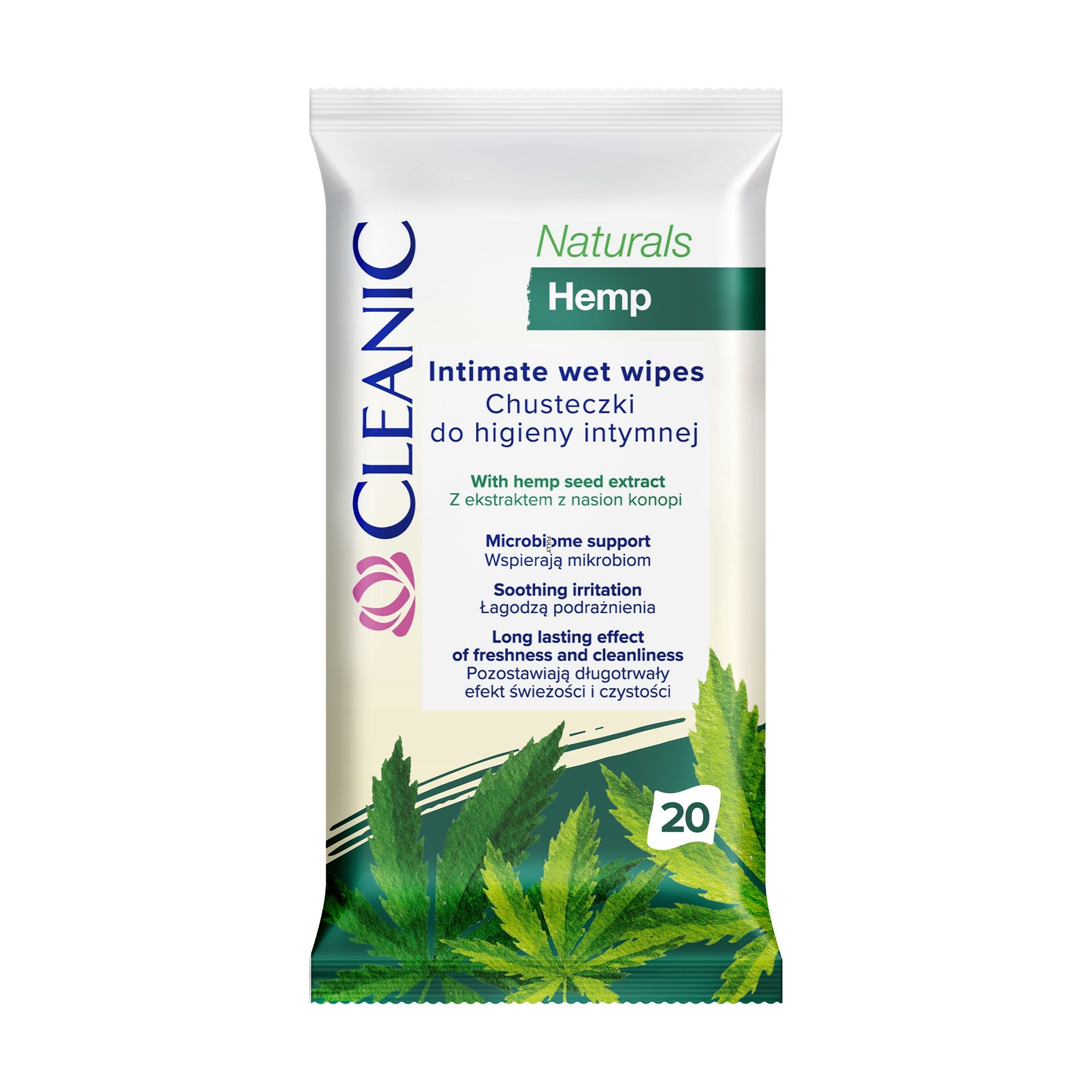 Вологі серветки для інтимної гігієни Cleanic Naturals Hemp Intimate Wet ...