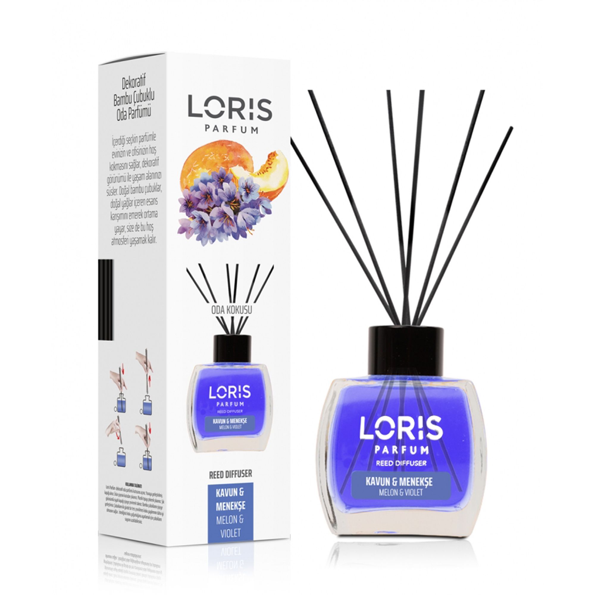 Аромадиффузор Loris Parfum Reed Diffuser Дыня и фиалка, 120 мл - купить ...