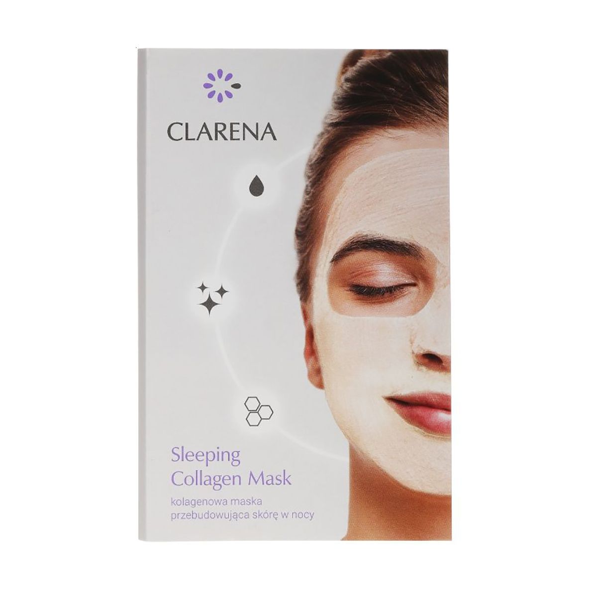 Тонізувальна нічна маска для обличчя Clarena Sleeping Collagen Mask з ...