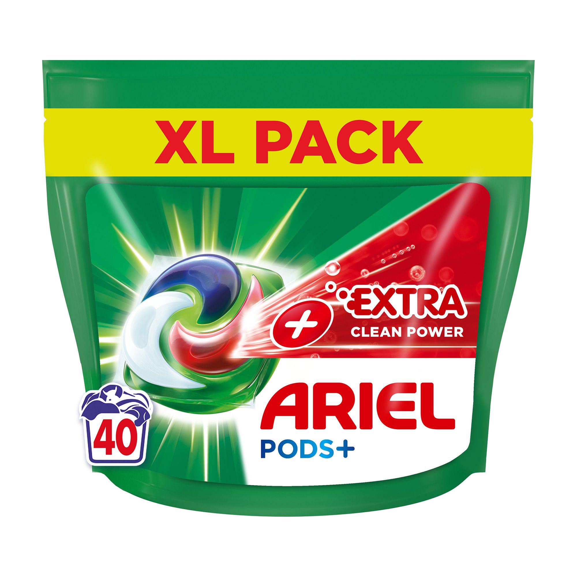 Капсулы для стирки Ariel Pods+ Extra Clean Power, 40 стирок, 40 шт ...