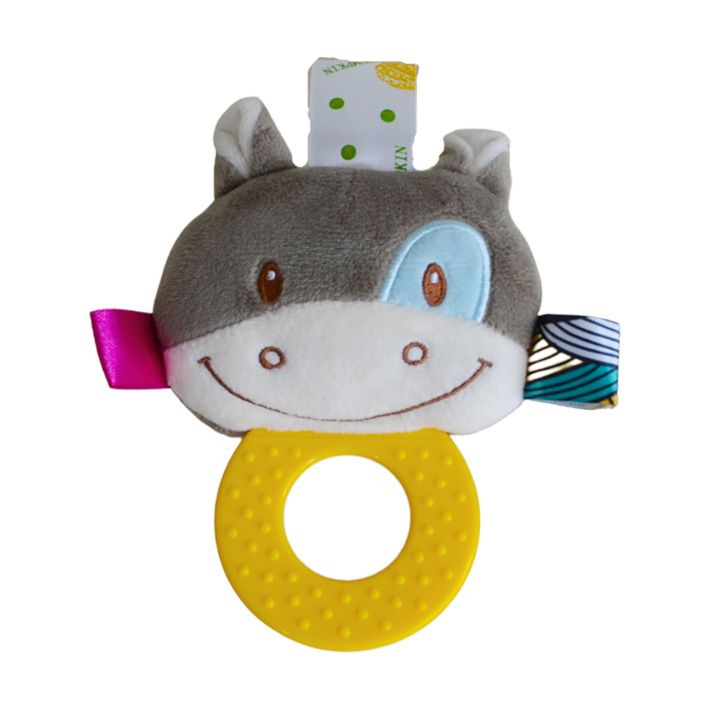 Прорезыватель-погремушка Lindo Бегемот, 13 см, с рождения (8087) - купить на EVA.UA ...