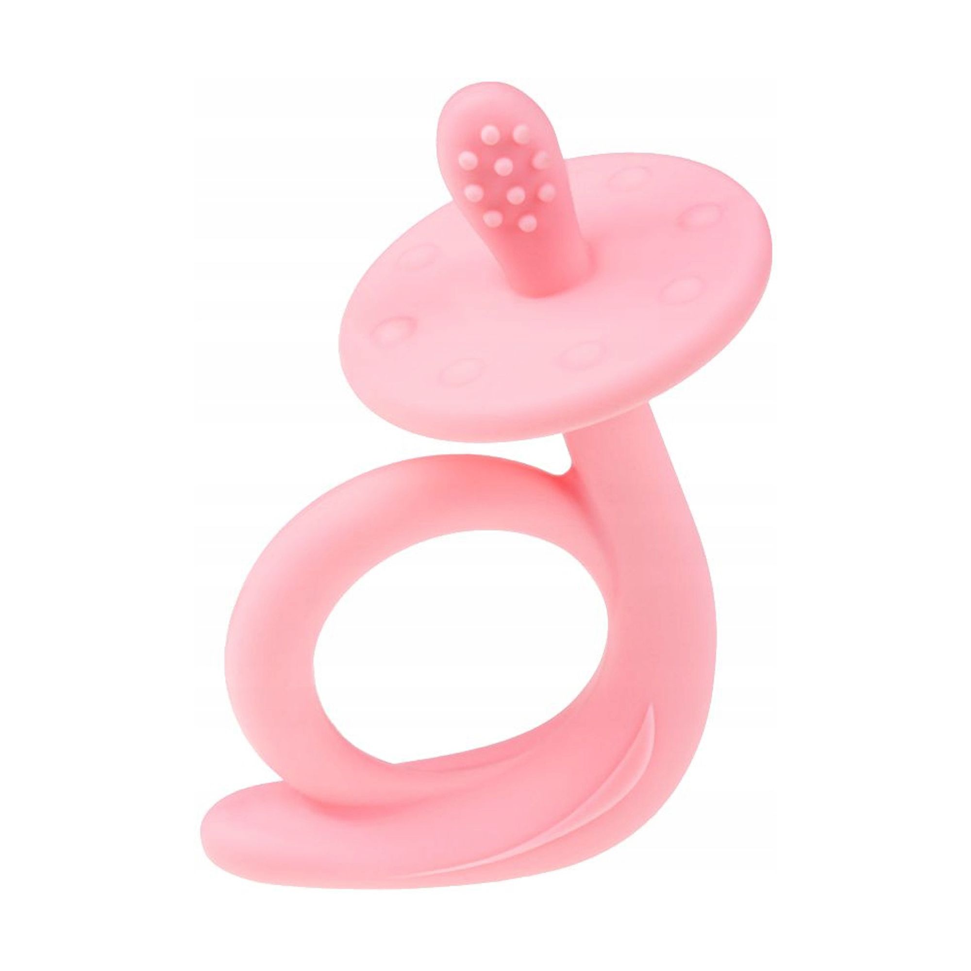 Прорезыватель для зубов силиконовый Akuku Snail с рождения, розовый ...