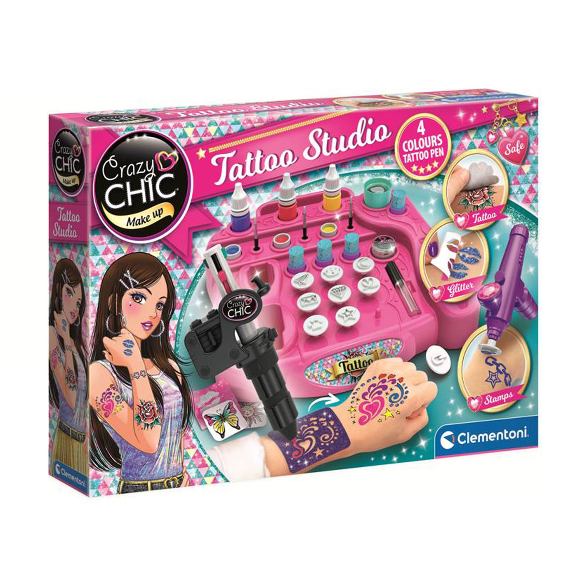 Дитячий набір для тату Clementoni Crazy Chic Tattoo Studio, від 6 років (18602) — купити на EVA ...
