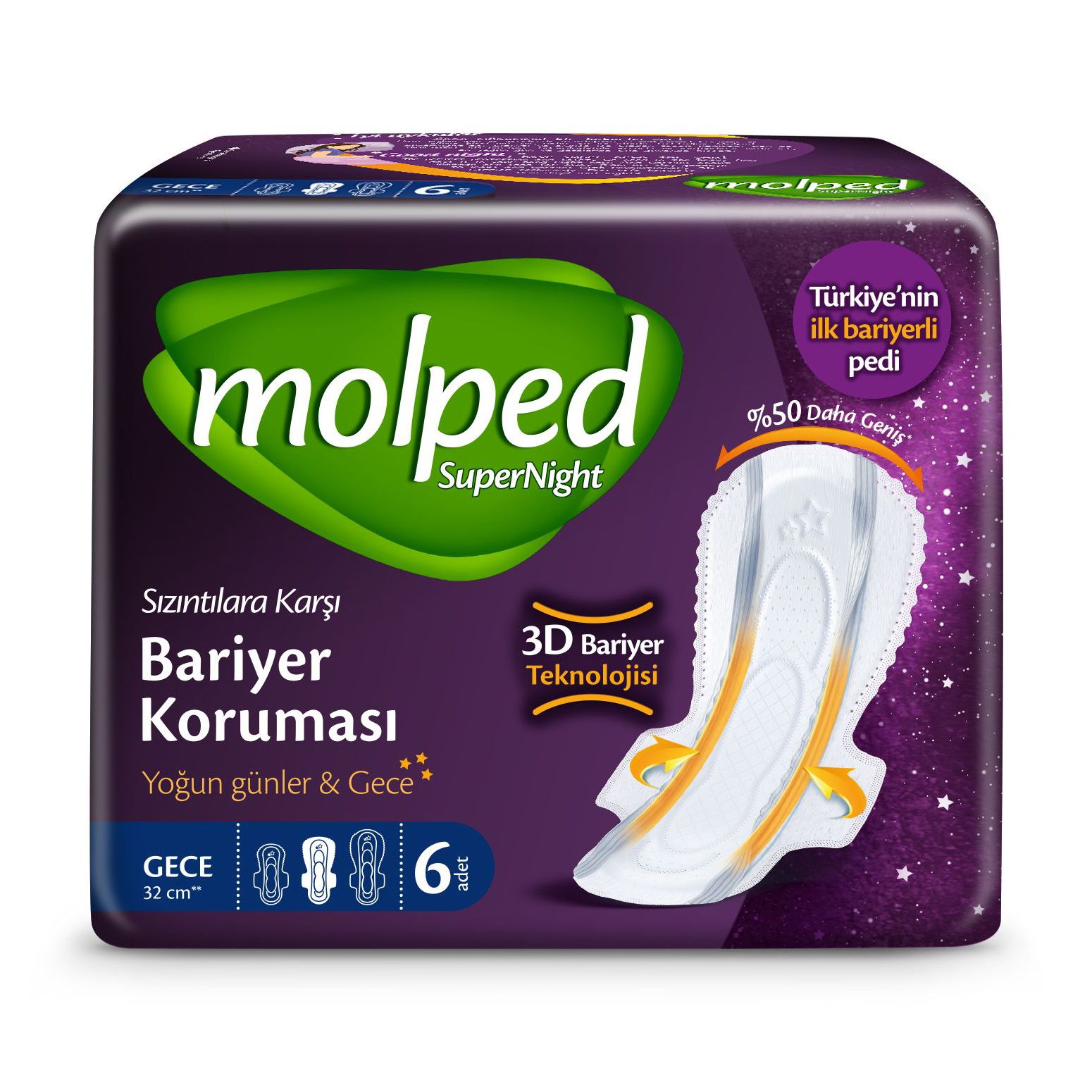 Гигиенические прокладки Molped Super Night Extra Long, 6 шт - купить на ...