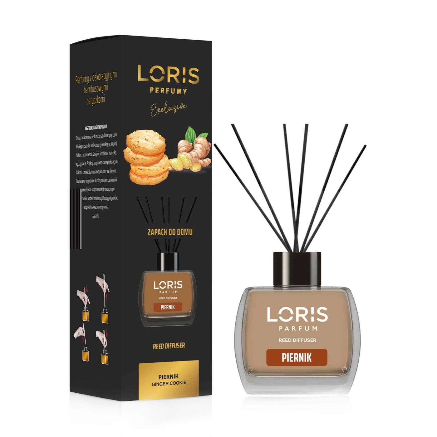 Аромадифузор Loris Parfum Reed Diffuser Імбирне печиво, 120 мл — купити ...