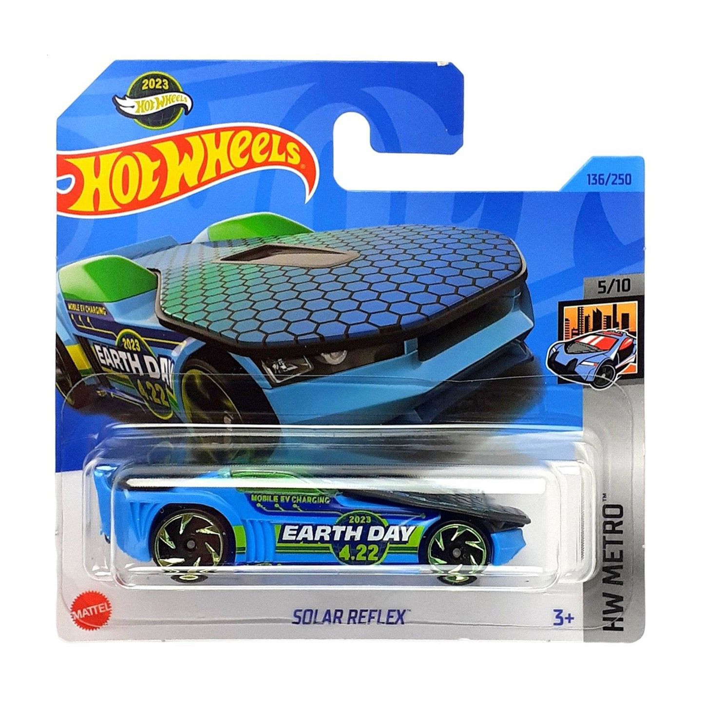 Базовий автомобіль Hot Wheels Solar Reflex, блакитно-зелений, від 3 ...