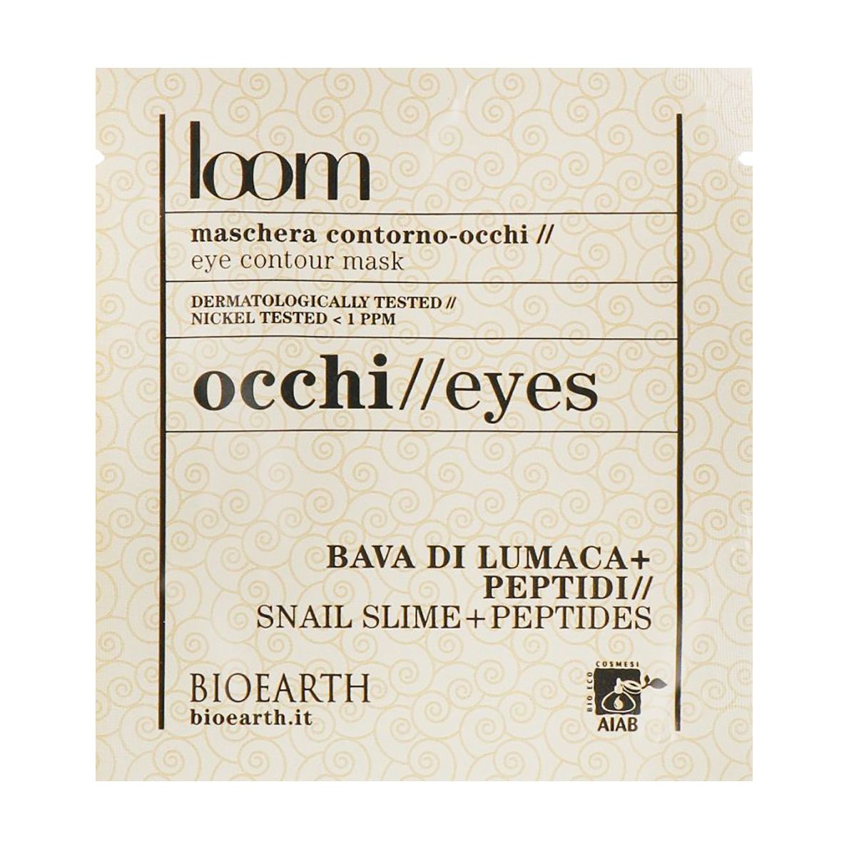Тканинна маска для шкіри навколо очей Bioearth Loom Eye Contour Mask з ...