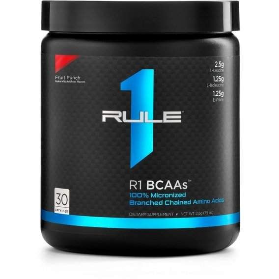 Аминокислота BCAA для спорта Rule One Proteins R1 BCAAs 222 g /30 servings/ Fruit Punch (855450 ...