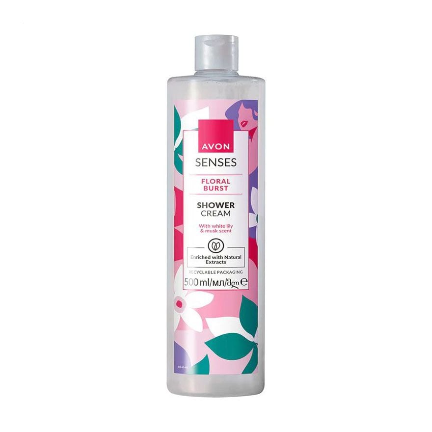 Крем-гель для душу Avon Senses Floral Burst Біла лілія, 500 мл — купити ...