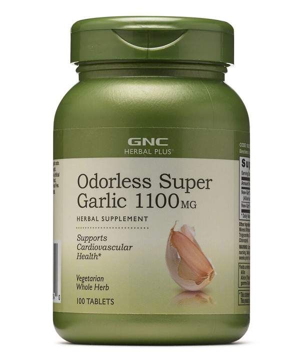 Чеснок GNC Herbal Plus Odorless Super Garlic 1100 mg 100 Tabs (859060 ...