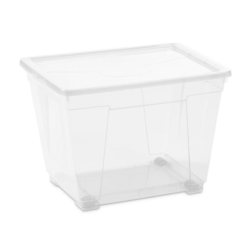 Контейнер DEA home Easy на колесах, прямокутний, прозорий, 40*30*28 cм ...