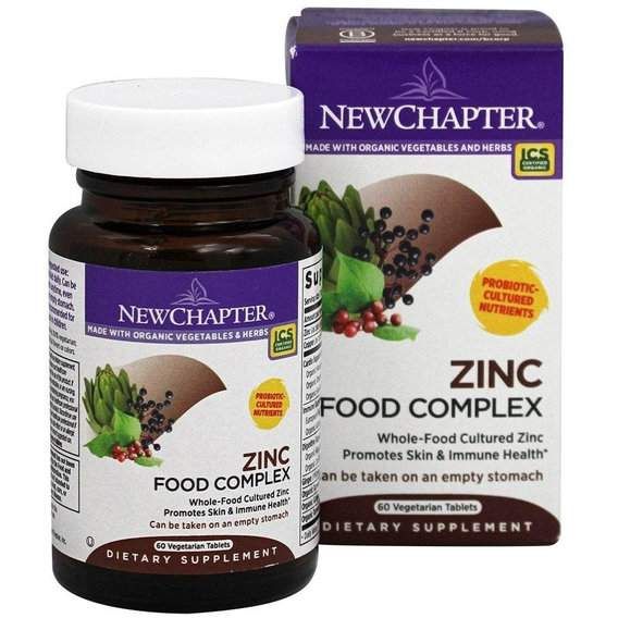 Мікроелемент Цинк New Chapter Zinc Food Complex 60 Tabs (861543 ...