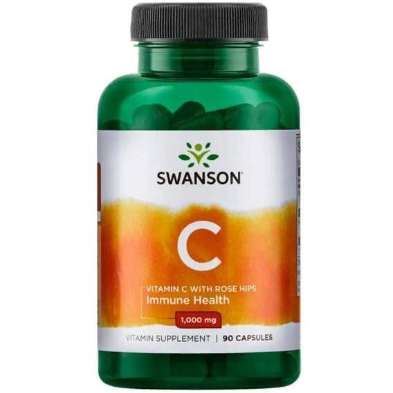 Витамин C Swanson Vitamin C with Rose Hips 1000 mg 90 Caps SWA-11054 ...