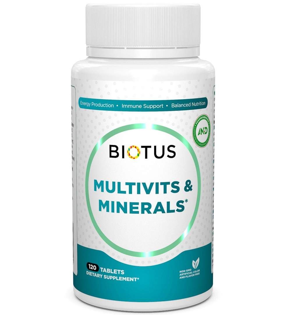 Вітамінно-мінеральний комплекс Biotus Multivits & Minerals 120 Tabs BIO ...