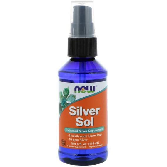 Колоїдне срібло NOW Foods SILVER SOL 10 PPM LIQUID 4 FL OZ 118 ml (865142) — купити на EVA.UA ...