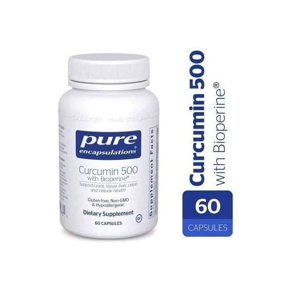 Куркума Pure Encapsulations Curcumin with Bioperine 500 mg 60 Caps PE-01073 (865402) — купить на ...