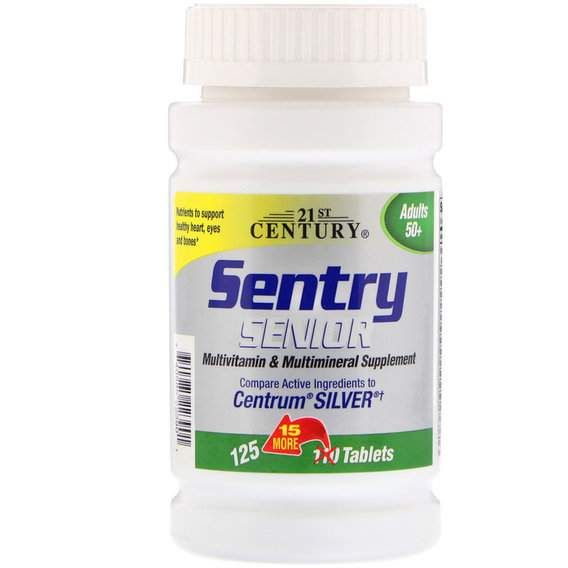 Вітамінно-мінеральний комплекс 21st Century Sentry Senior, Multivitamin ...