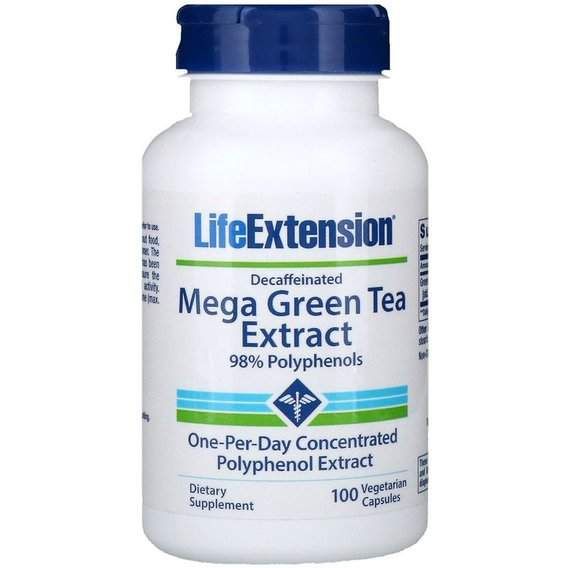 Зеленый чай Life Extension Mega Green Tea Extract Decaffeinated 100 Veg ...