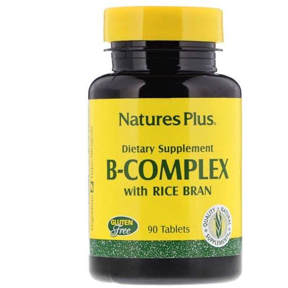 В комплекс Nature's Plus B-Complex with Rice Bran 90 Tabs (867698 ...