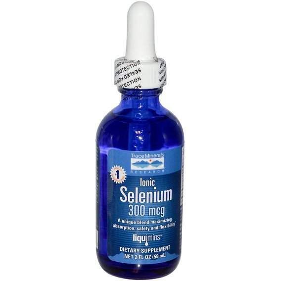 Селен Trace Minerals Ionic Selenium, 300 mcg, 2 fl oz 59 ml TMR-00018 ...