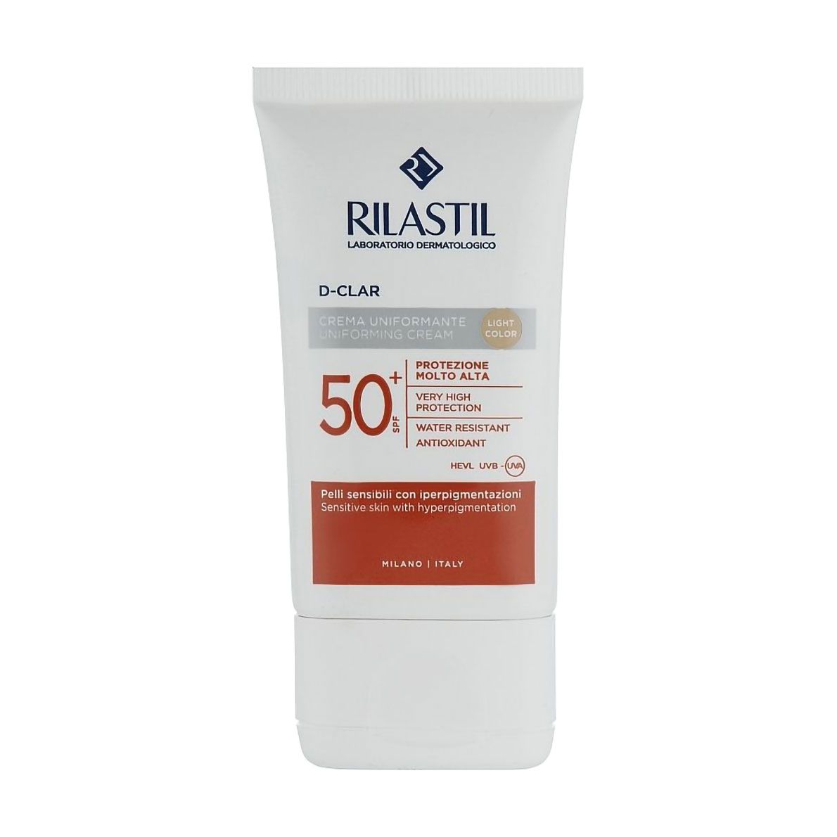 Солнцезащитный крем Rilastil D-Clar Uniforming Cream SPF 50+ Light для ...